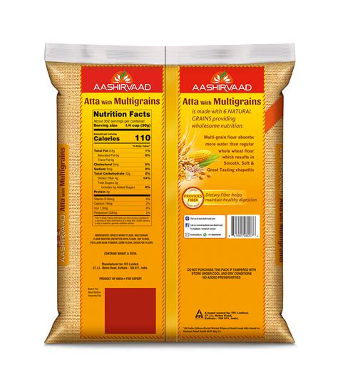 Aashirvaad Whole Wheat Multigrain Flour 2x20 Lb