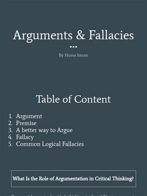 Ca Arguments Vs Fallacies Pdf Argument Fallacy