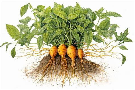 Premium Ai Image Illustration Of A Plant With Roots That Are Labeled