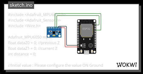 Arduino ESP32 Code To Calculate Vertical Displacement Using MPU6050