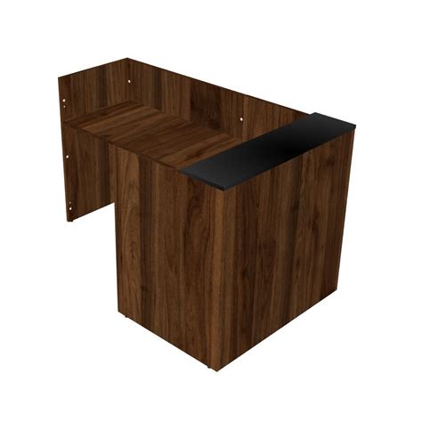Black L Shaped Modular Reception Desk Plus Mobile Drawers Officestock