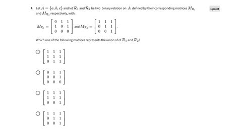 Solved Let A A B C And Let R1 And R2 Be Two Binary Chegg Com