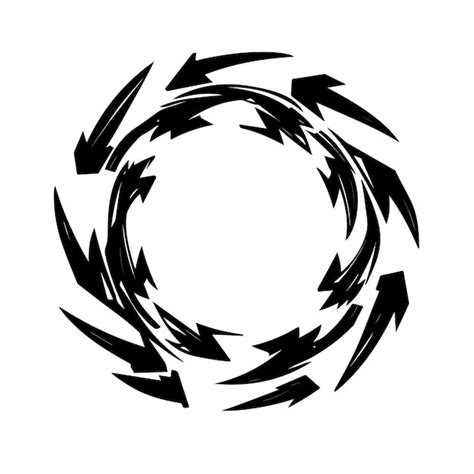 dynamic arrows rotation process symbol silhouette vector illustration