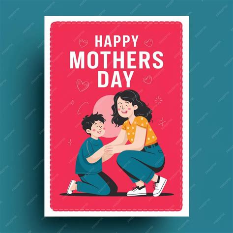 Premium Photo Happy Mothers Day Poster Design Template