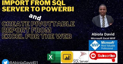 Import Data From Sql Server To Powerbi And Create Pivottable Report