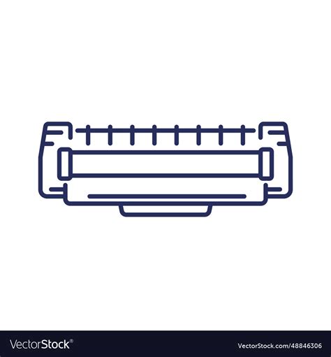 Printer Cartridge Toner Line Icon Royalty Free Vector Image