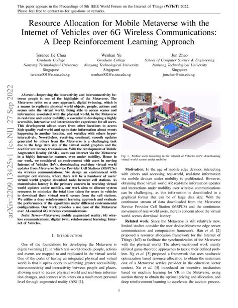 Resource Allocation For Mobile Metaverse With The Internet Of Vehicles Over 6g Wireless