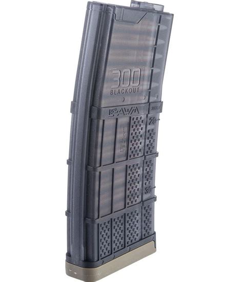 Emg 190rd Lancer Systems Licensed L5 Awm 300 Blackout Airsoft Mid Cap Magazines Tan Smoke