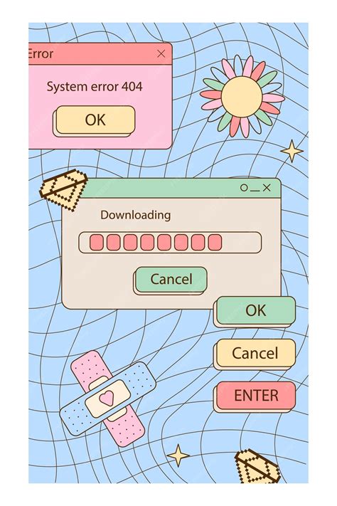Premium Vector 80s 90s Aesthetic Square Backgrounds With Old Computer User Interface Dialog