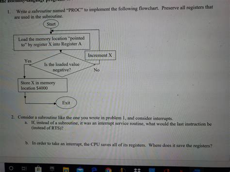 solved the assemory language pruge 1 write a subroutine
