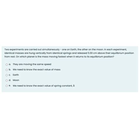 Solved Two Experiments Are Carried Out Simultaneously ﻿one
