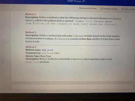 Solved Class Name Book Instance Attributes Name Str