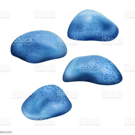 초대장 패턴 직물 월페이퍼 스티커를 위한 추상적인 수중 파란색 마법의 돌의 수채화 그림 흰색 배경에 분리된 요소 곤색에 대한