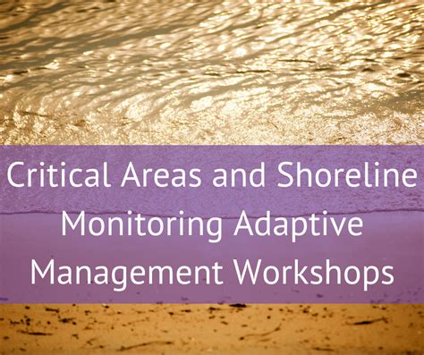 Critical Areas And Shoreline Monitoring Adaptive Management Workshops