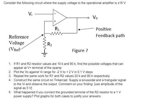 Solved Consider The Following Circuit Where The Supply Voltage To The