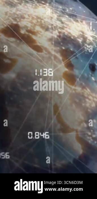 Earth From Space With Digital Data Points And Network Connections In Animation Technology