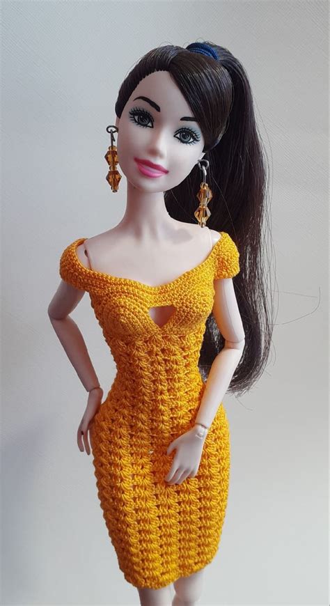 Платье крючком для барби Одежда для барби Одежда для куклы Наряды