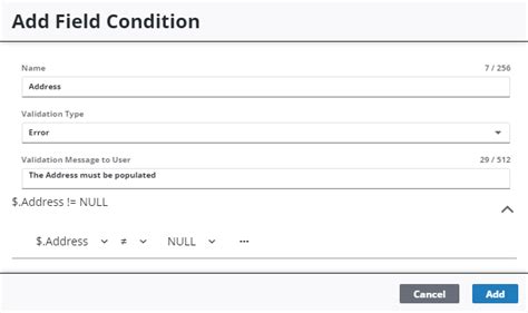Add Or Edit A Field Condition