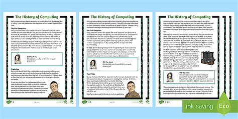 Reading Comprehension About Computers Primary Resource