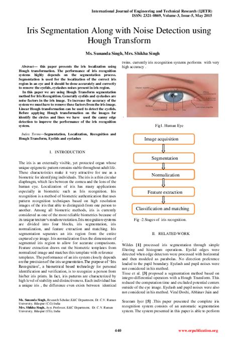 Pdf Iris Segmentation Along With Noise Detection Using Hough Transform