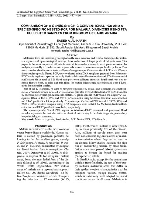 Pdf Comparison Of A Genus Specific Conventional Pcr And A Species Specific Nested Pcr For
