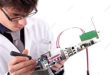 Computer Engineer Assembly Board Broken Photo Background And Picture