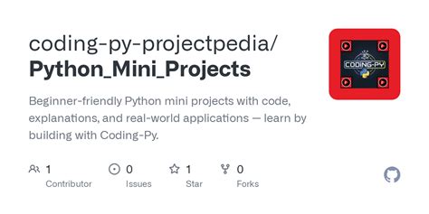 Github Coding Py Projectpediapythonminiprojects Beginner Friendly