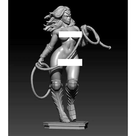 124 75mm 3d Print Superhero Model Kit Amazon Warrior Nudes Girl Unpai