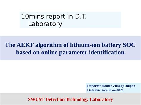 pdf the aekf algorithm of lithium ion battery soc based on online