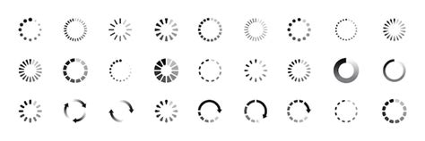 Premium Vector Collection Of Loading And Buffering Symbols For Websites