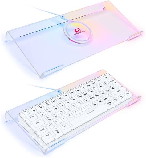Amazon Com Premium Acrylic Computer Keyboard Stand 366 Kinds RGB LED Backlit Keyboard Tray