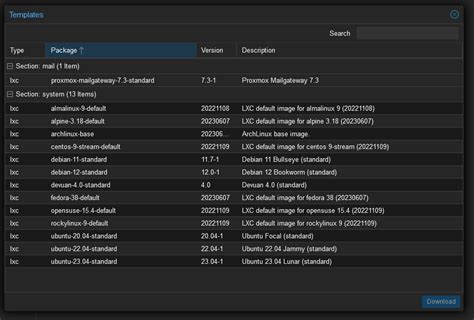 Turnkey Linux Images Missing In Proxmox Knowledge Base