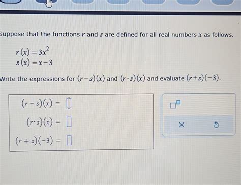 Solved Suppose That The Functions R And S Are Defined For