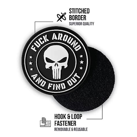 FAFO Punisher PVC Patch Fuck Around And Find Out Funny Tactical Patches Molle Accessories