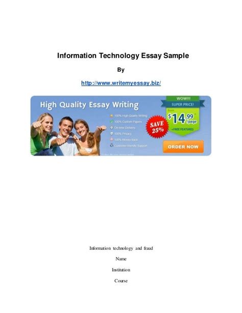 Information Technology Essay Sample