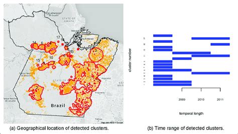 spatial clustering analysis for the state of pará pa a detected