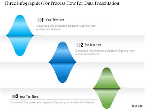 1214 Three Infographics For Process Flow For Data Presentation Powerpoint Template Template