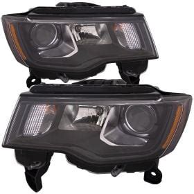 Headlights Pair For Jeep Grand Cherokee 17 22 Capa Certified Halogen
