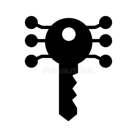 Digital Key Electronic Key Made With Binary Code Stock Vector