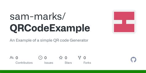 Github Sam Marksqrcodeexample An Example Of A Simple Qr Code Generator