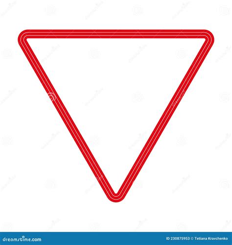 Red Triangle Upside Down Icon Geometric Decoration Element Isolated Flat Sign Vector