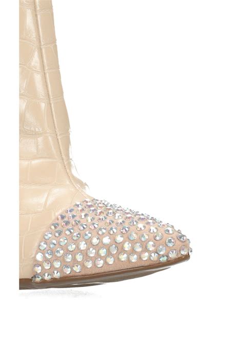 Hey Monday Ruby Boot Nude Croc Rossellini Shine