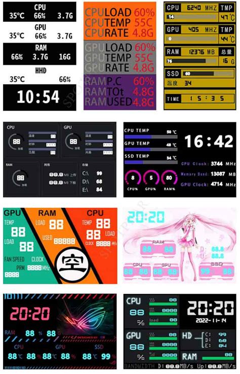 35寸机箱副屏usb Type C口电脑监控屏免aida64 Ips Lcd