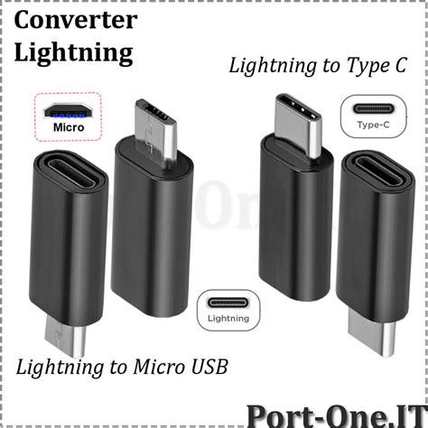 Jual Converter Adapter Lightning Iphone To Micro Usb Type C Android Otg Connector Shopee