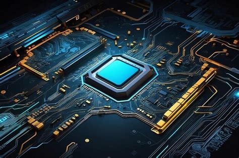 Abstract Futuristic Circuit Board Illustration High Computer Digital Technology Concept Vector