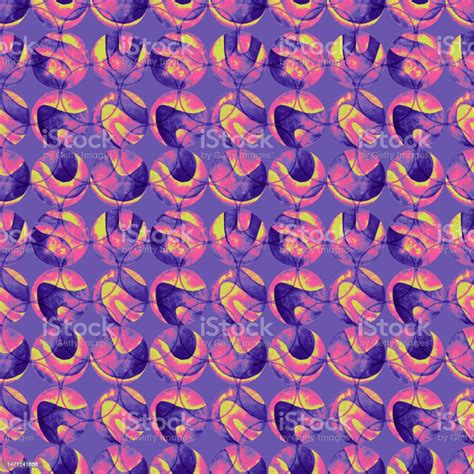 수채화 원 원활한 패턴 복고풍 손으로 그린 원 장식 둥근 모양 패턴입니다 0명에 대한 스톡 벡터 아트 및 기타 이미지 Istock