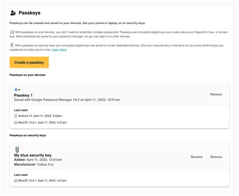 Passkey Management Ui Best Practices For Combining All Passkey Types