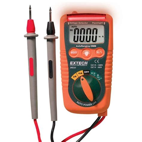 Extech Dm220 Mini Pocket Multimeter With Non Contact Voltage Detector Cat Iv 600v Obiat