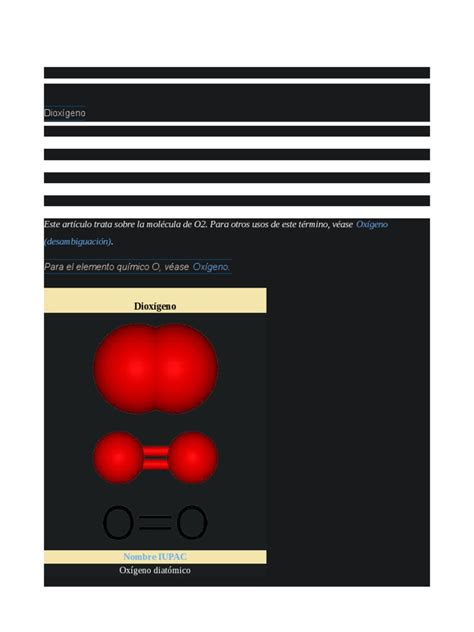 Dioxigeno Pdf Oxígeno Química