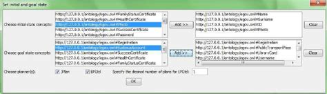 Dialog For Selection Of Composite Web Service Available Inputs And